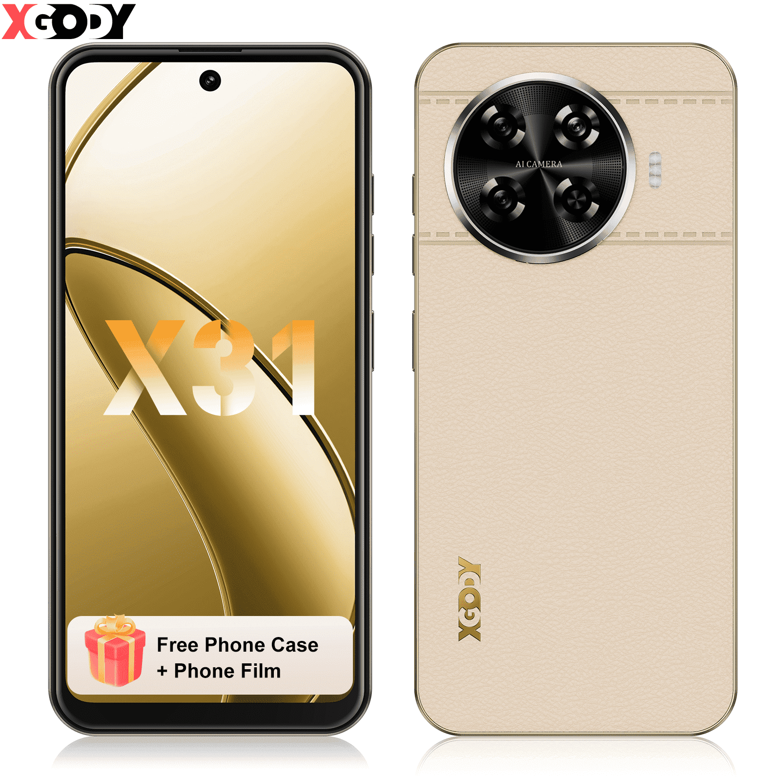 Xgody V50 4G RAM 64GB ROM Dual SIM Smartphone, 6.5 Inch In-cell Android ...