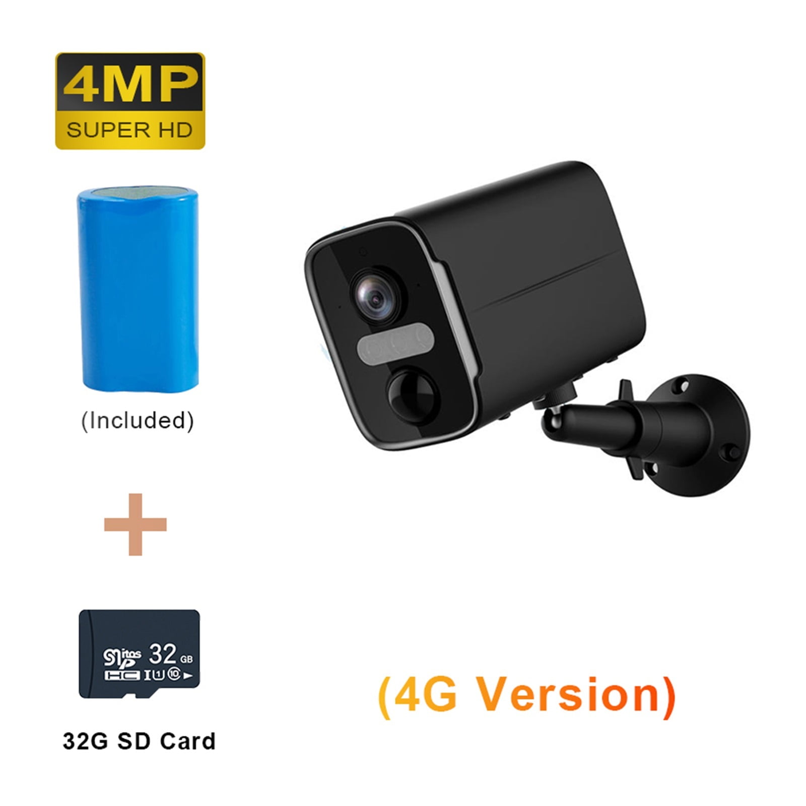 4G SIM Battery Powered Security Spotlight Camera 4MP Floodlight Camera ...