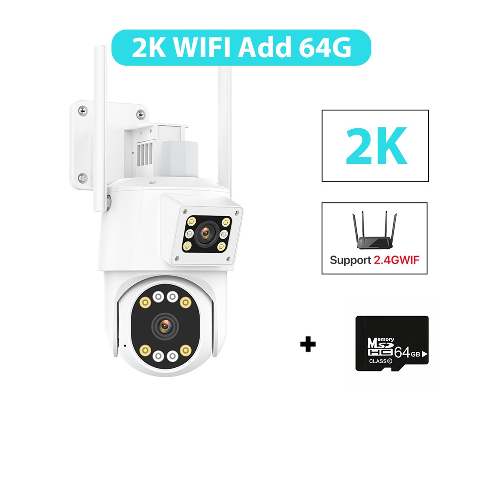 4G SIM Card IP Camera 4K HD 10X Zoom Three-Lens Dual Screen PTZ Camera ...