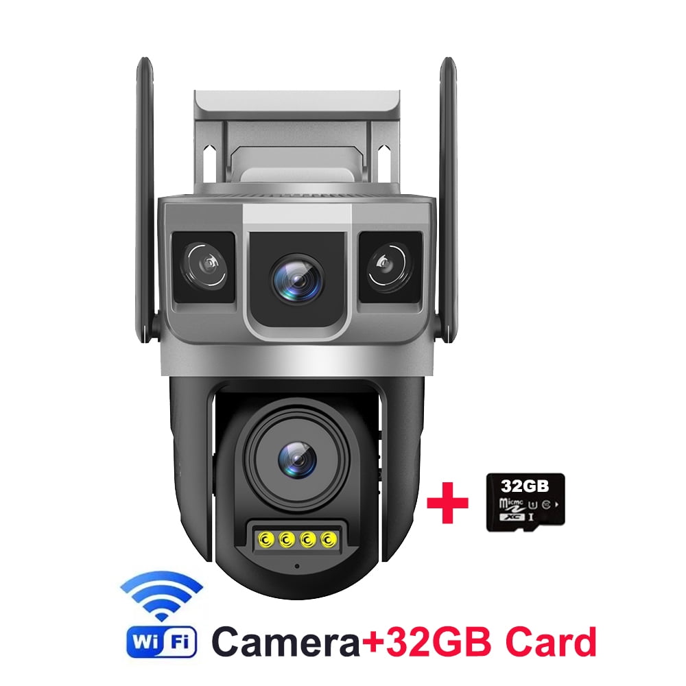 4G-SIM IP Camera WiFi 12MP 6K Dual Lens Triple Screens Smart Network ...