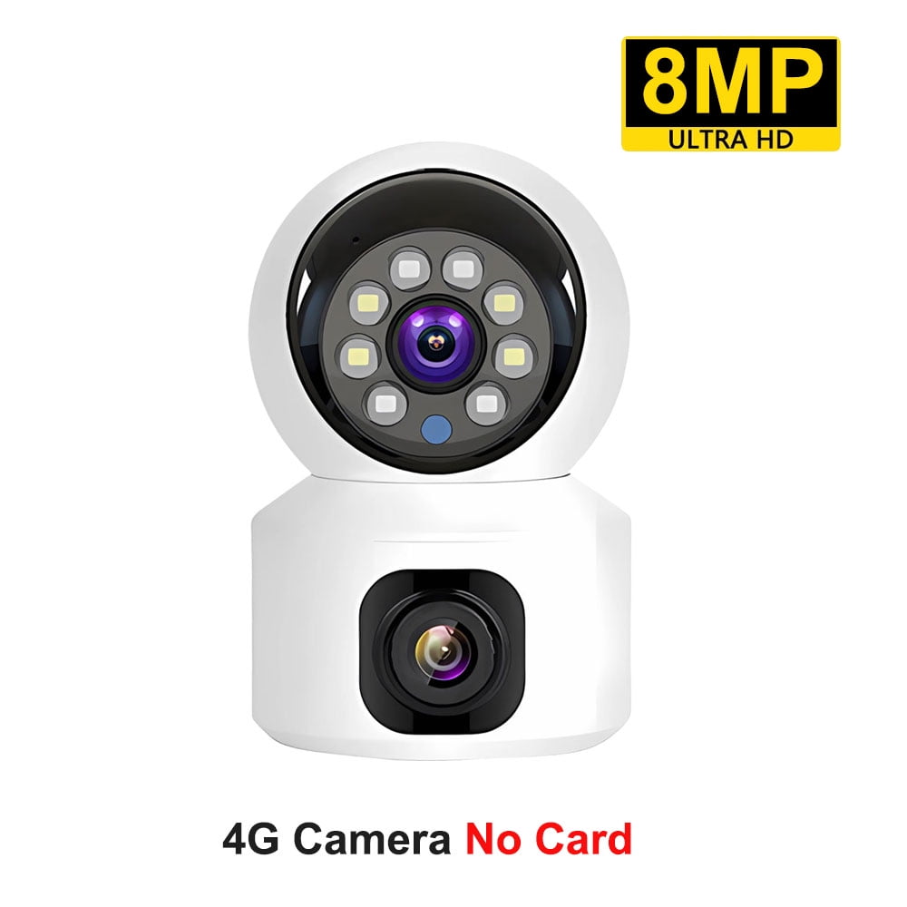 4G SIM IP Camera Wireless Dual Lens Night Vision Indoor Baby Monitor Human Detect Two Way Video ...