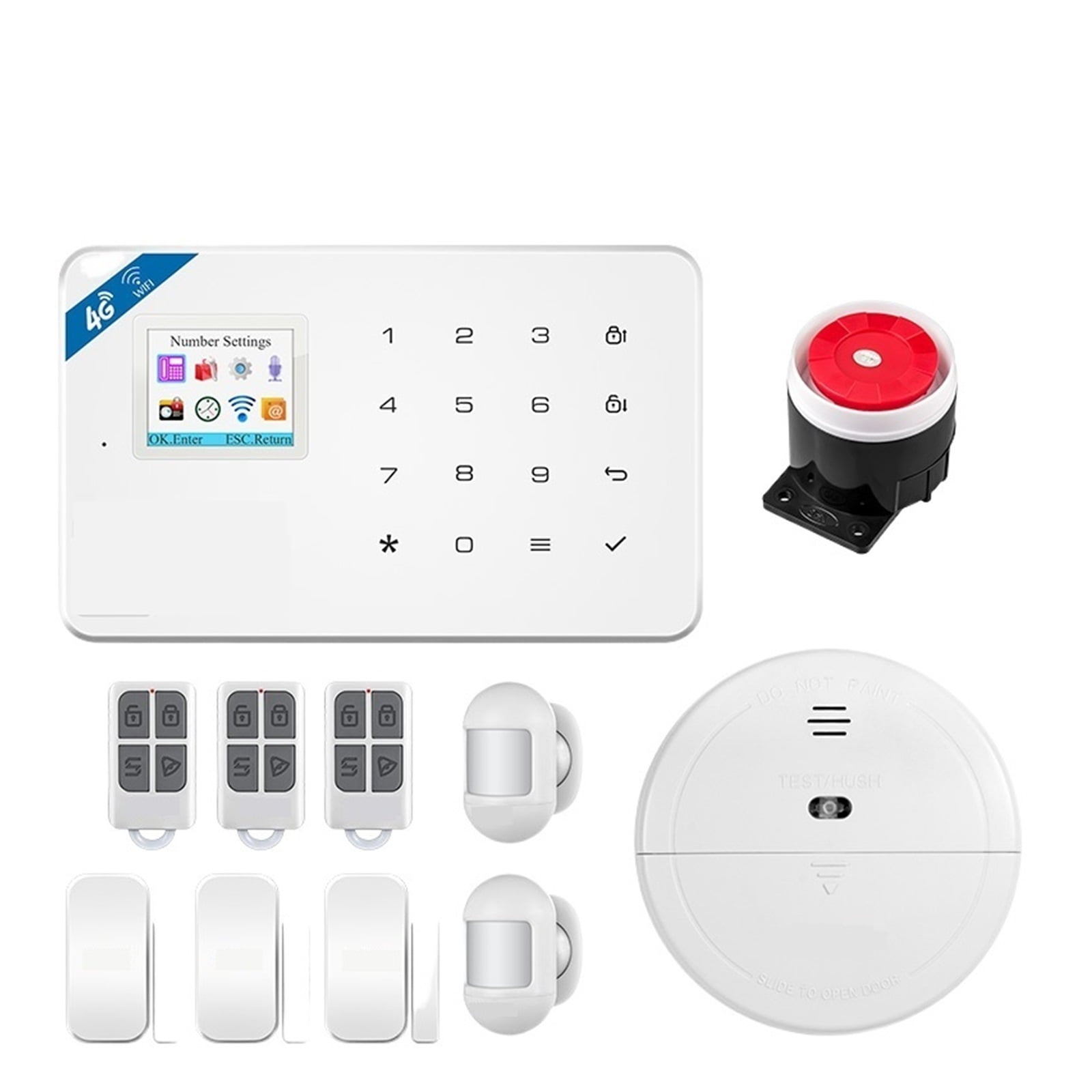 4G Smart Home Alarm GSM Alarm System Motion Sensor Detector Burglar For ...