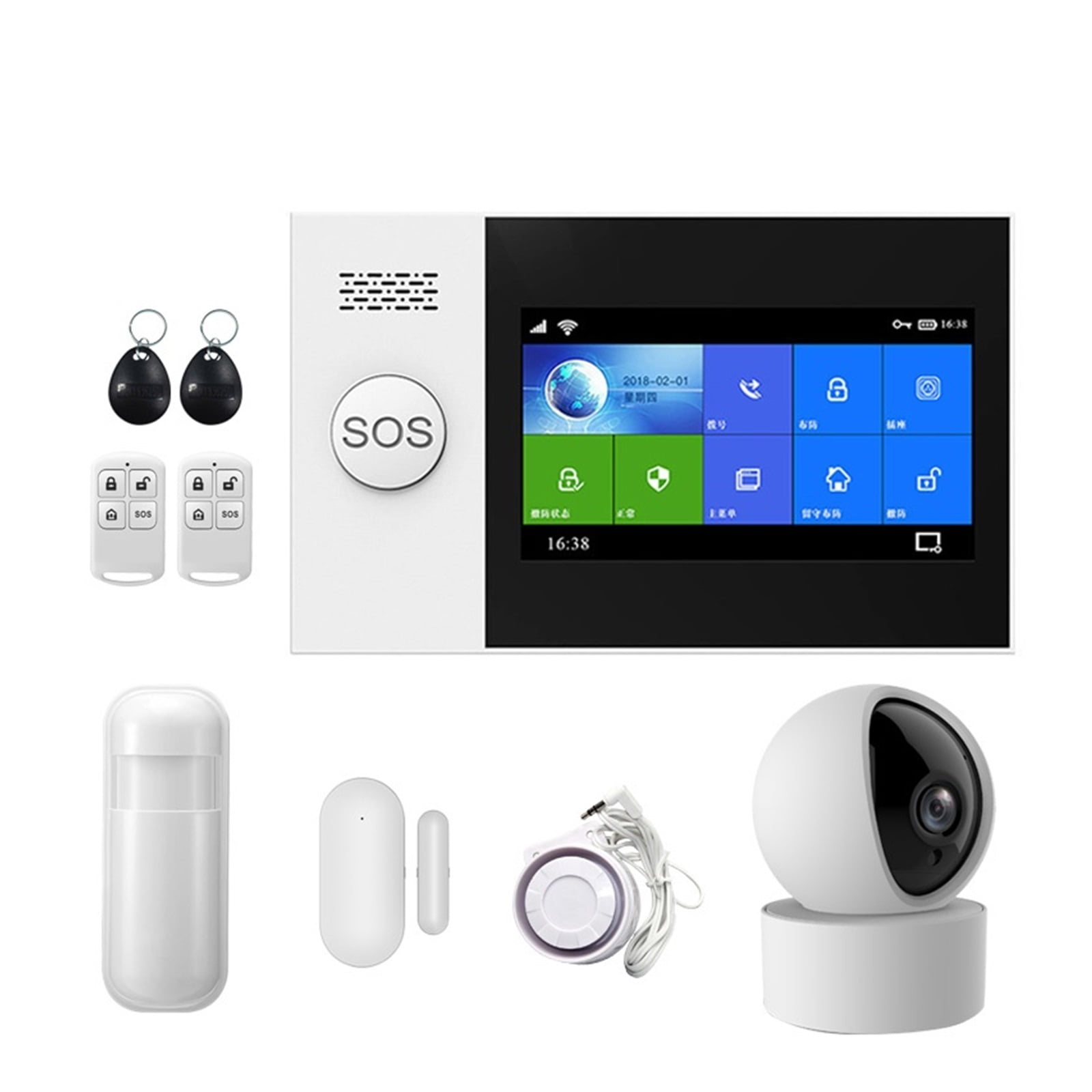 4G Tuya Wireless Home GSM Home Security With Motion Detector Sensor ...