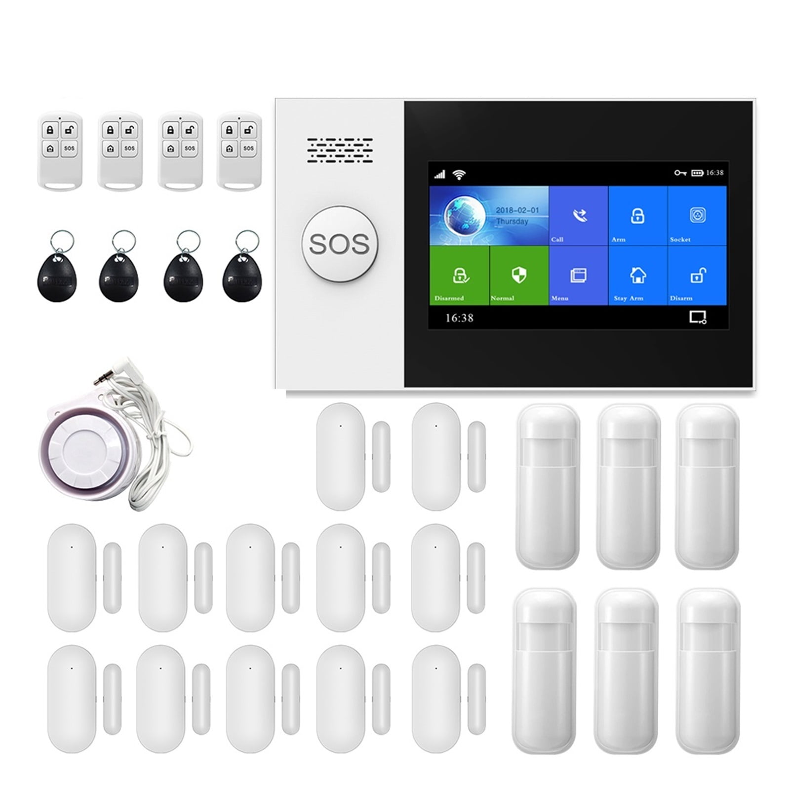 4G Tuya Wireless Home GSM Home Security With Motion Detector Sensor ...