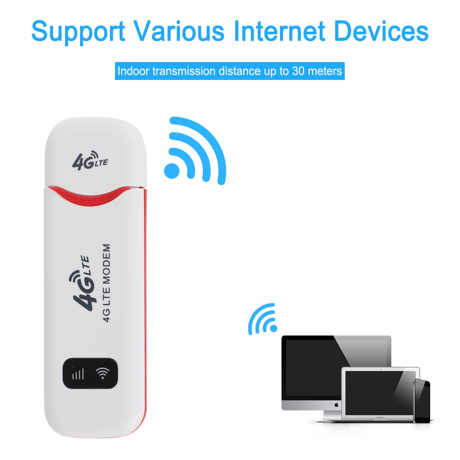 4G Unlocked Portable Hotspot Mini Wifi Router USB Modem 100Mbps LTE FDD ...