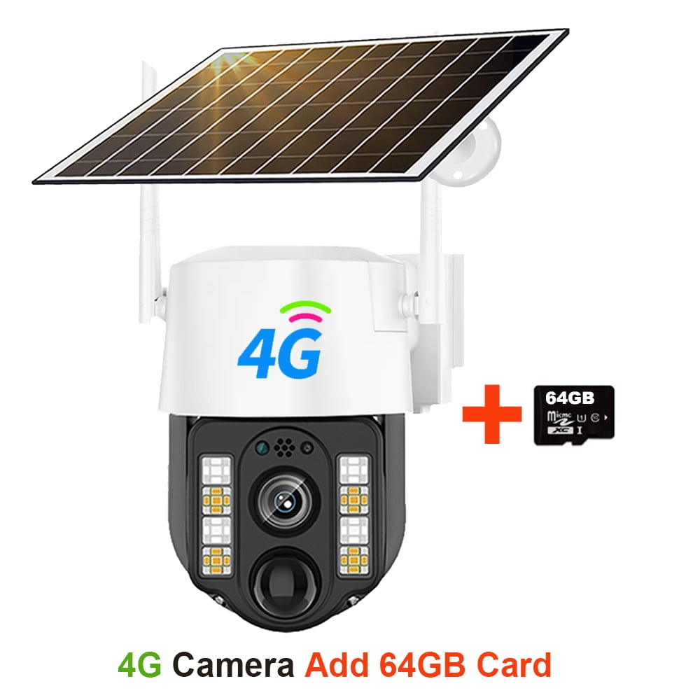 4G/WiFi Solar Camera Outdoor Waterproof IP Camara PIR Human Detection ...