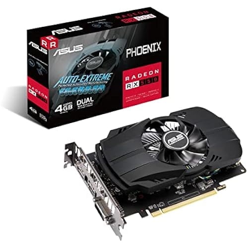 ASUS AMD Radeon RX 550 4G Single Fan Video Card, Graphics GPU PC Gaming ...
