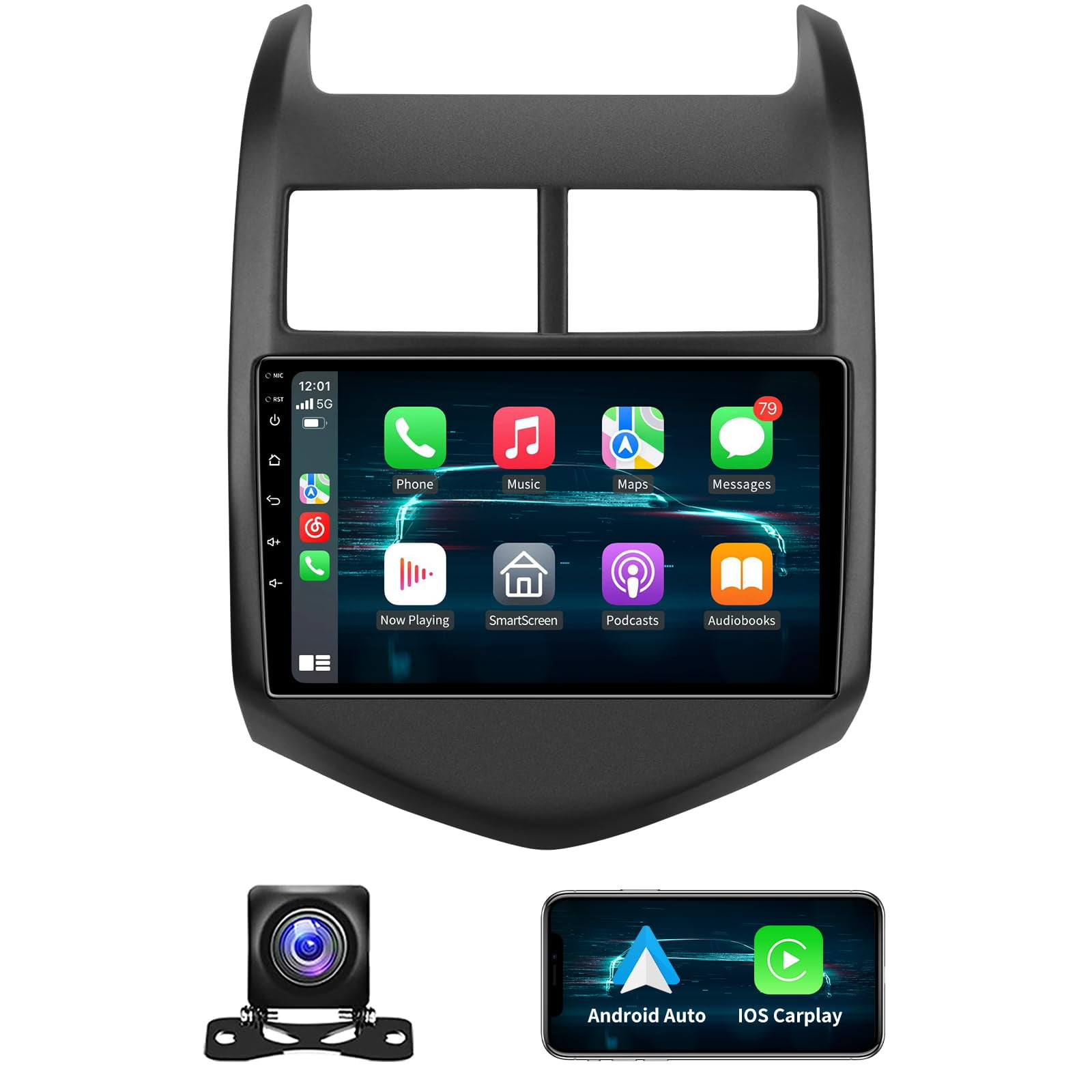 4GB+32GB Car Radio Stereo for Chevy Sonic Aveo 2011 2012 2013 2014 2015 Wireless CarPlay ...