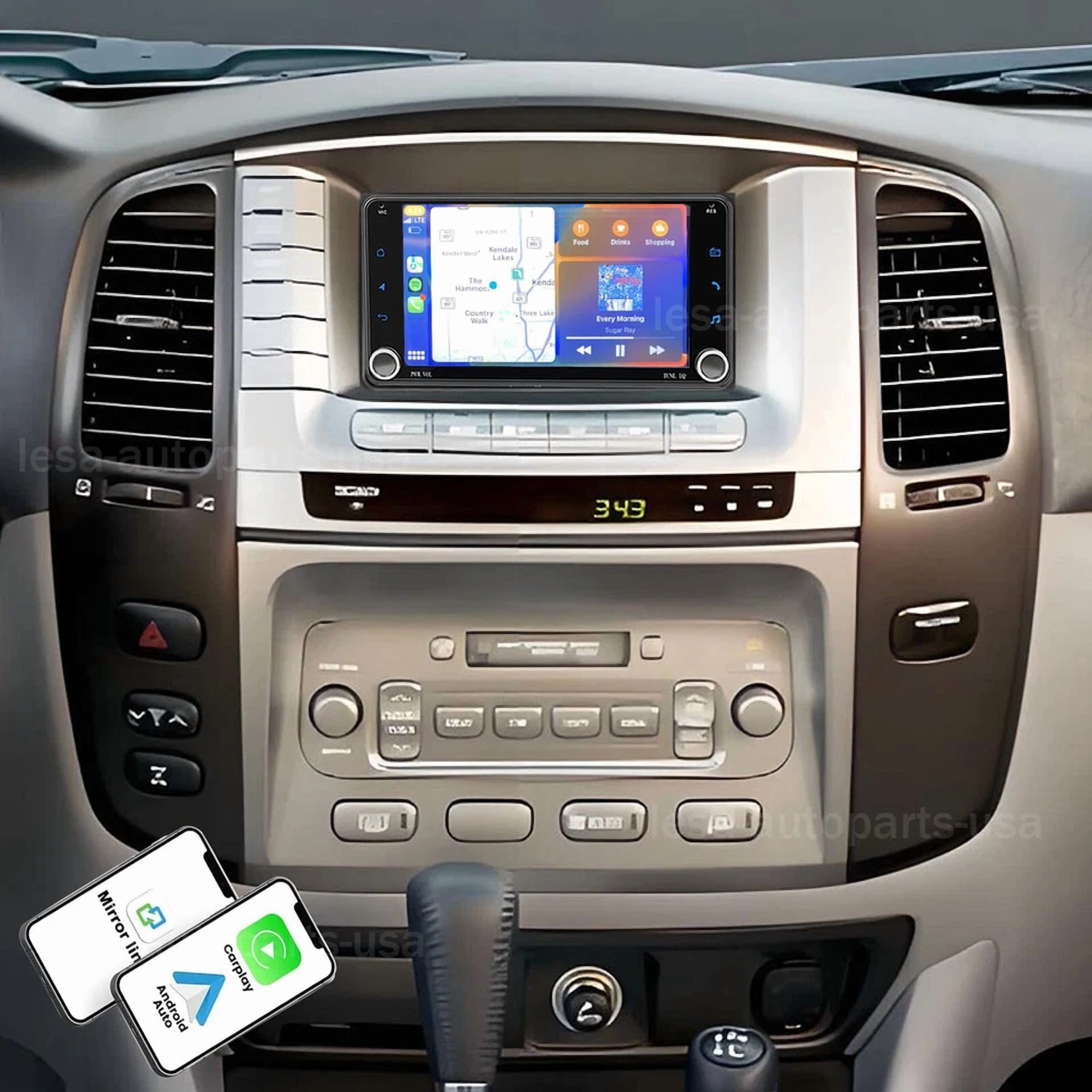 4GB+64GB Android 15 Car Stereo for Toyota Land Cruiser 100 1998-2007 7 ...