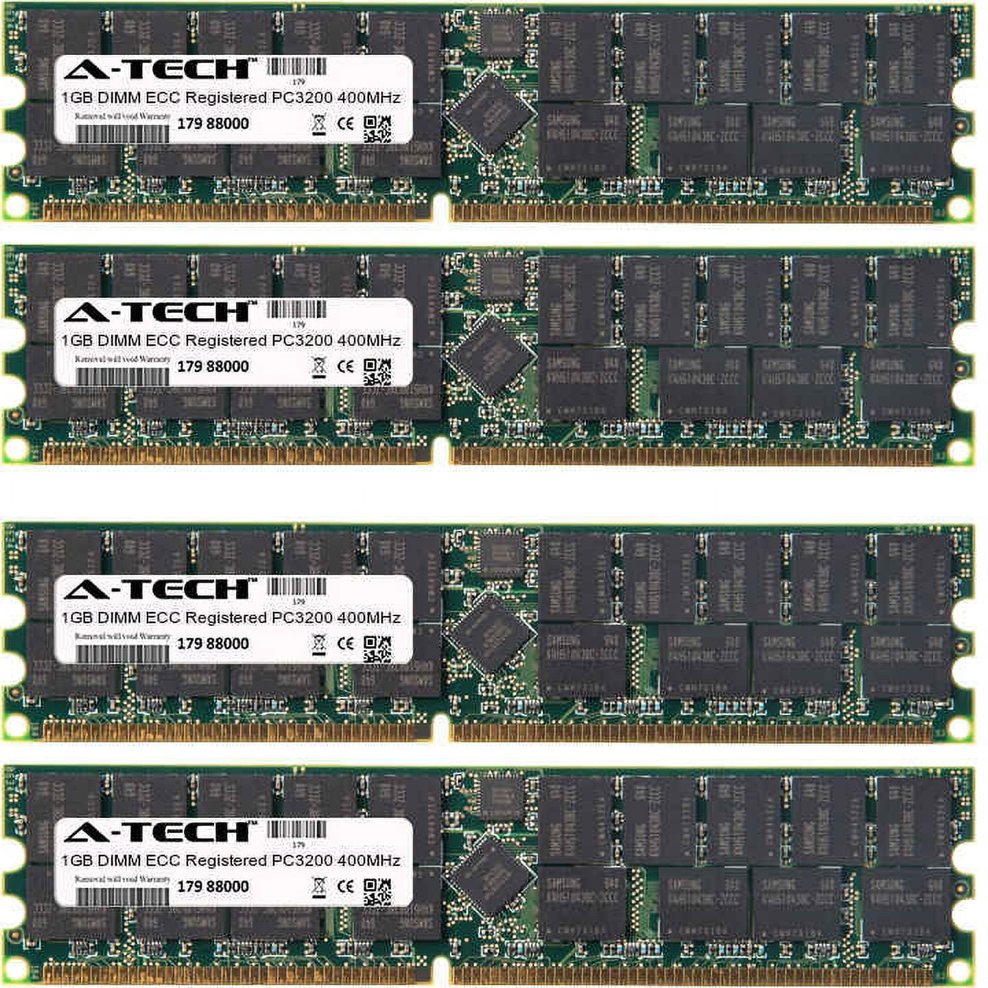 4GB Kit 4x 1GB Modules PC3200 400MHz ECC Registered DDR DIMM Server 184 ...