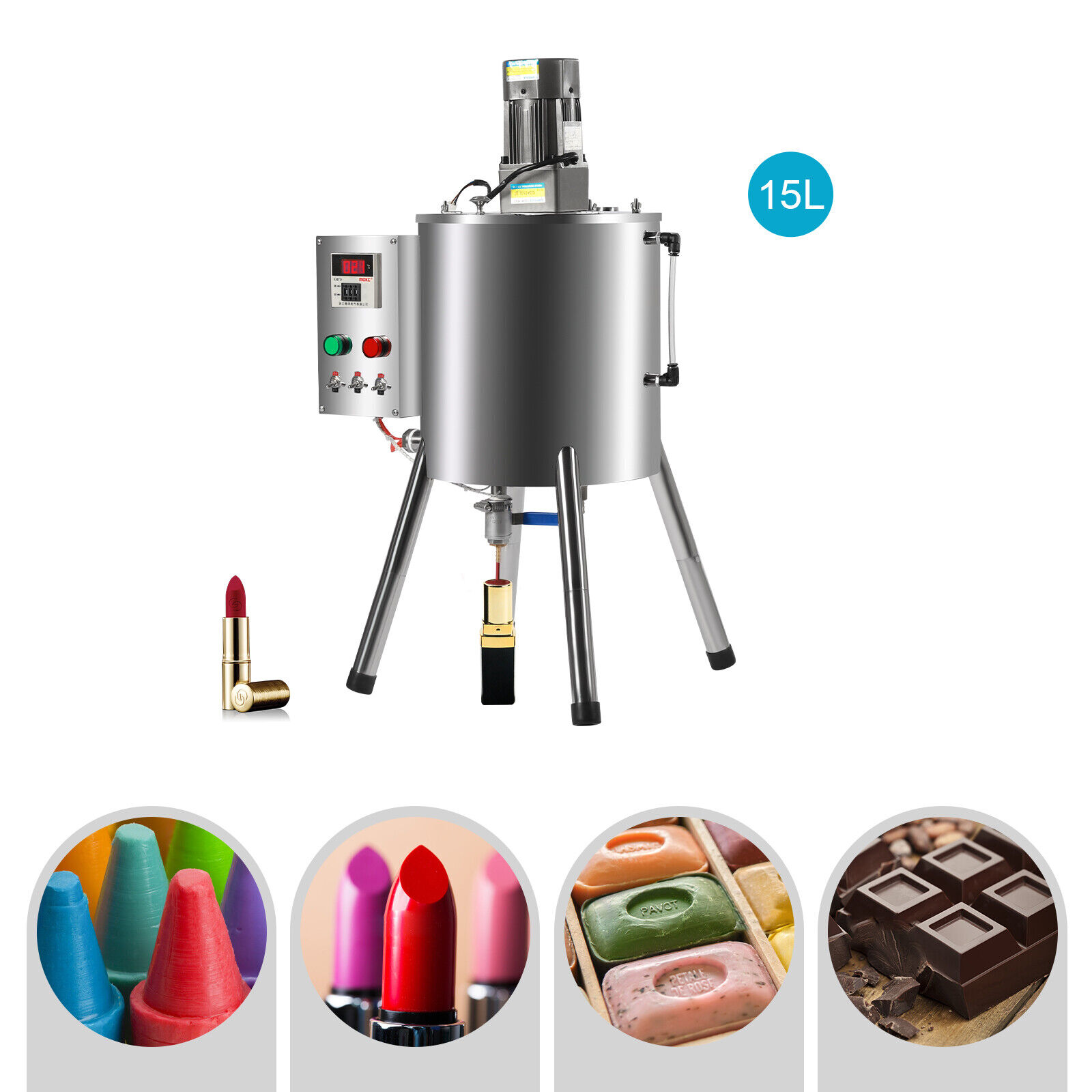 4Gal Paste Lipstick Filler Heating Mixing Filling Machine,Stirring Tank ...