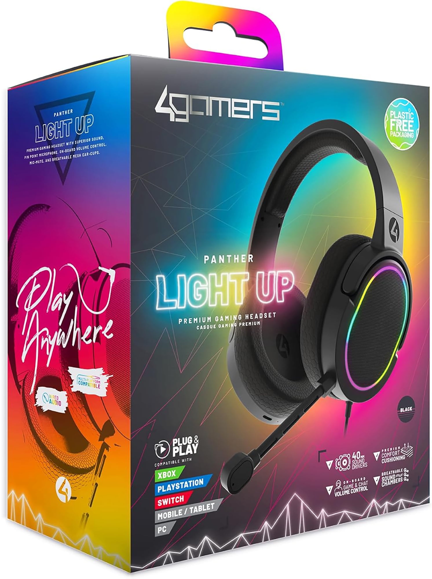 PC Accessory: Wired Headset - 4Gamers PANTHER LED Light Up Headset ...