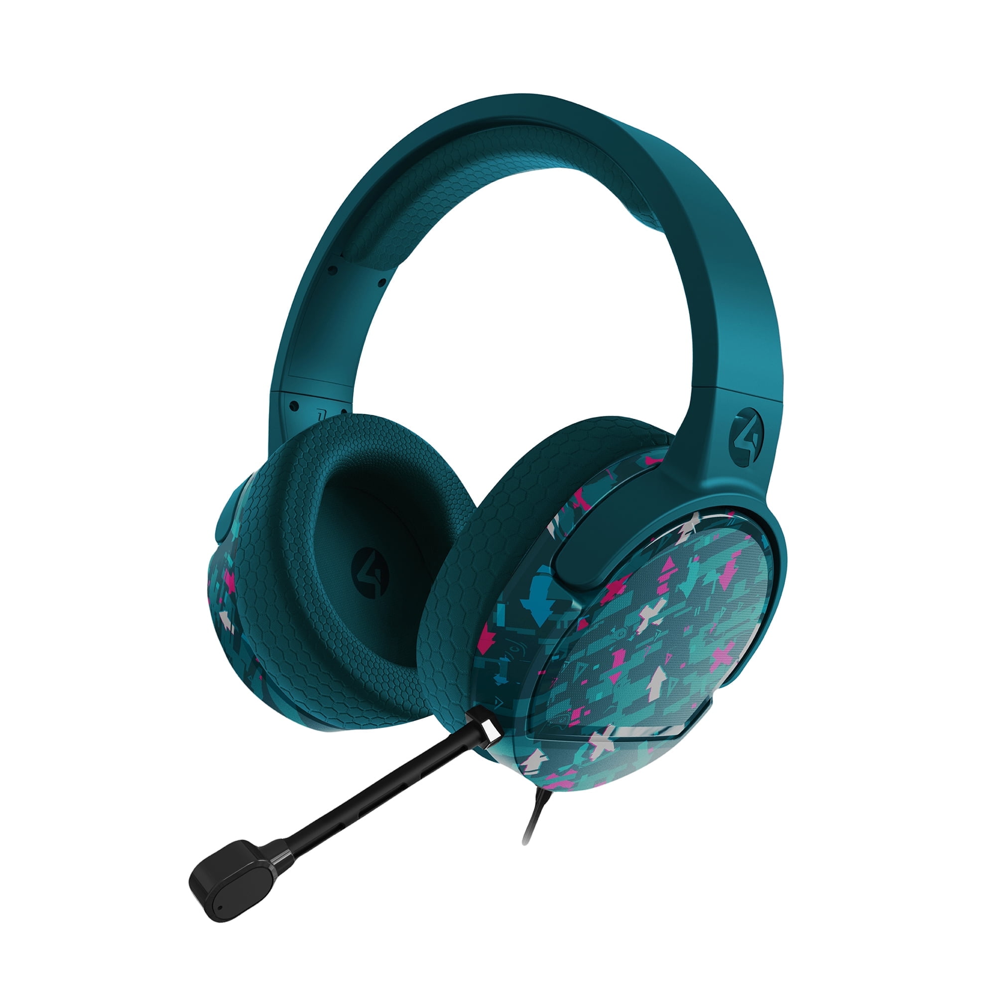 4GAMERS PANTHER Glitch Gaming Headset PS4 PS5 XBOX Switch Switch 2 & PC - Teal - Walmart.com
