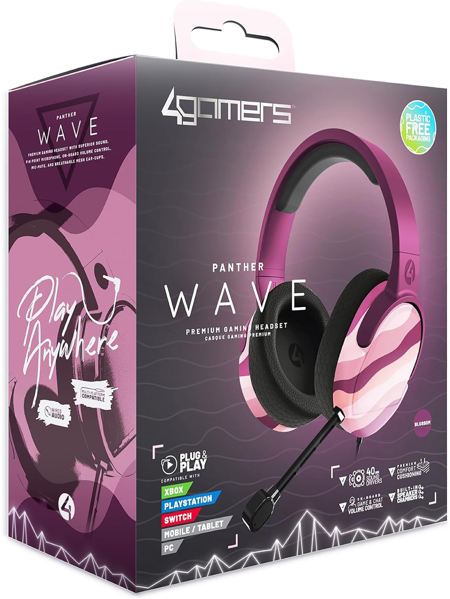 PC Accessory: Wired Headset - 4Gamers C6-100 WAVE - Panther: Compatible ...