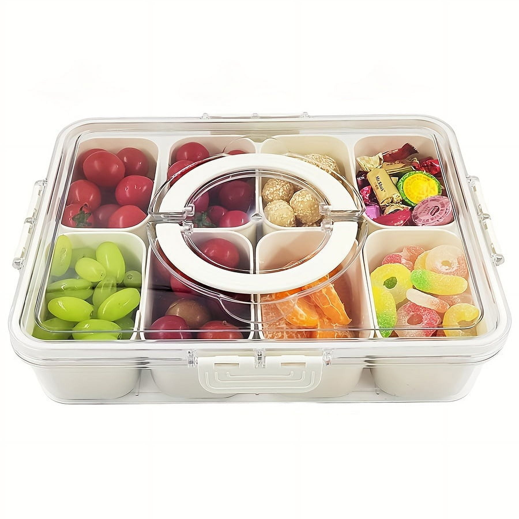 4Grid /8 Grid Snack Box Container, Portable Travel Charcuterie Board ...