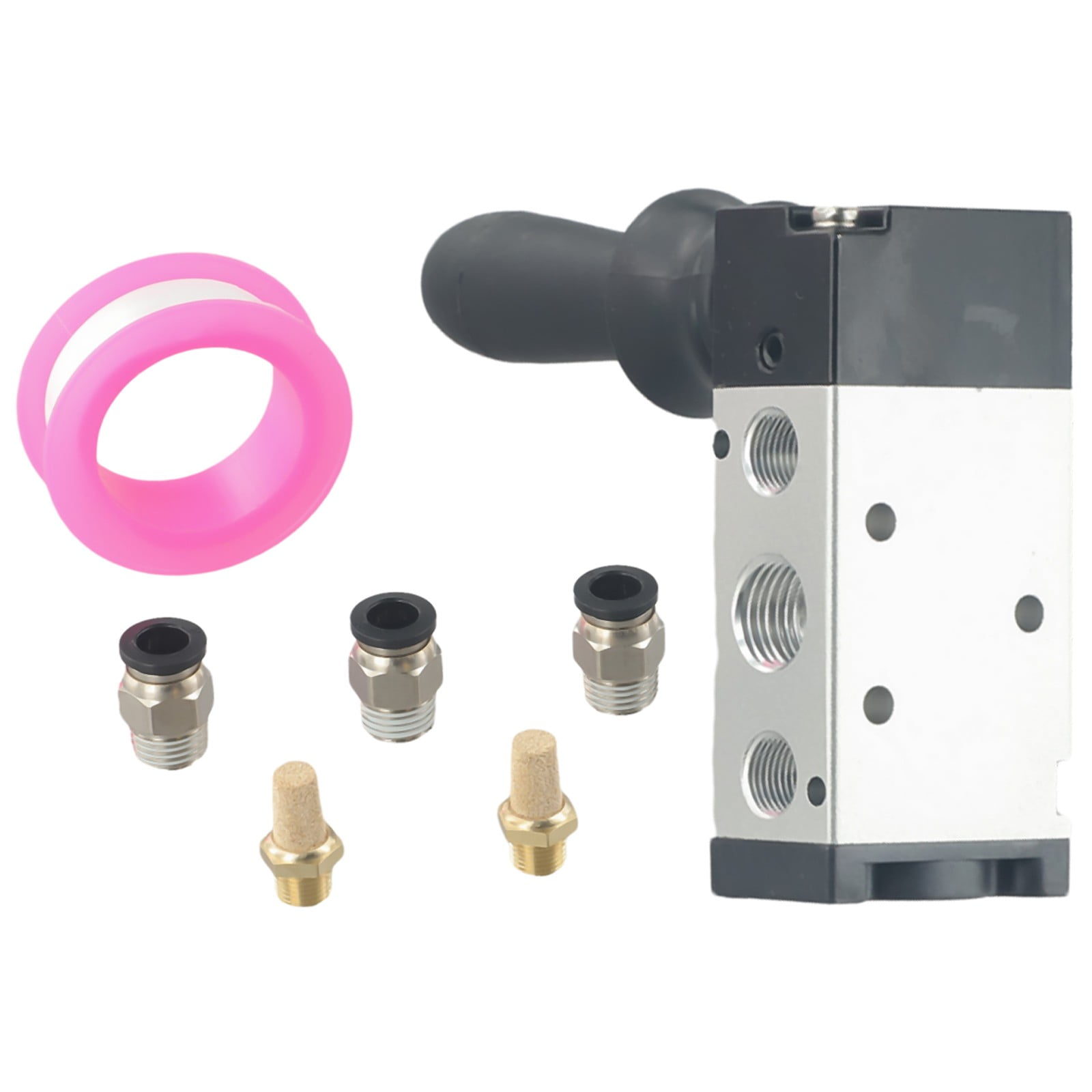 4H210-08 5/2 Way Hand Lever Operated Control Pneumatic Manual Valve Pc8 ...