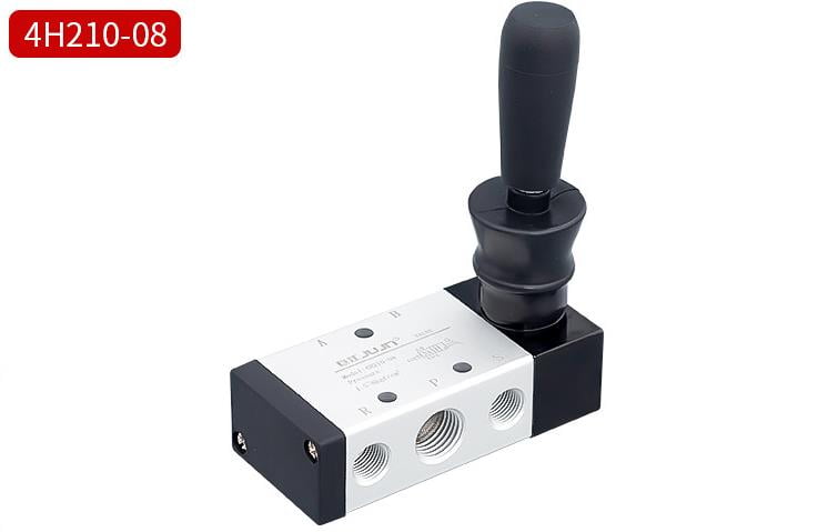 4H210-08-Pretty Hand-Packed Manual Air Valve, Pneumatic Control Rib, 5-Port Plate Reversing, 1/4 ...