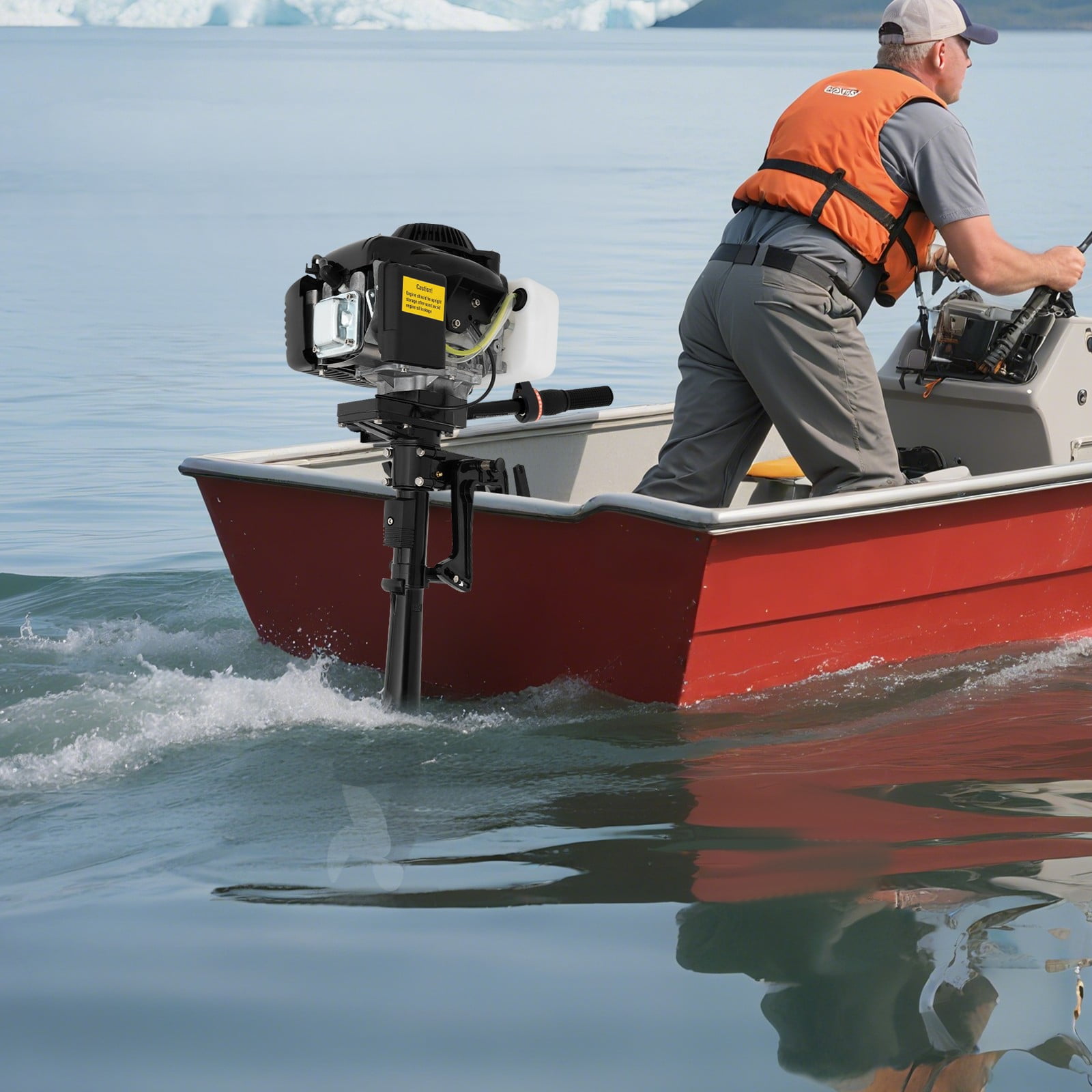 PEAKORA4HP 4 Stroke Outboard Motor Fishing Boat Engine with Air Cooling ...