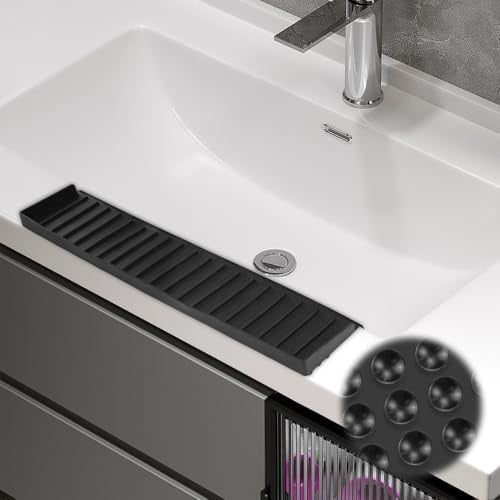 4IN x 20IN Kitchen Sink Edge Protector，Silicone Sink Edge Cover with ...