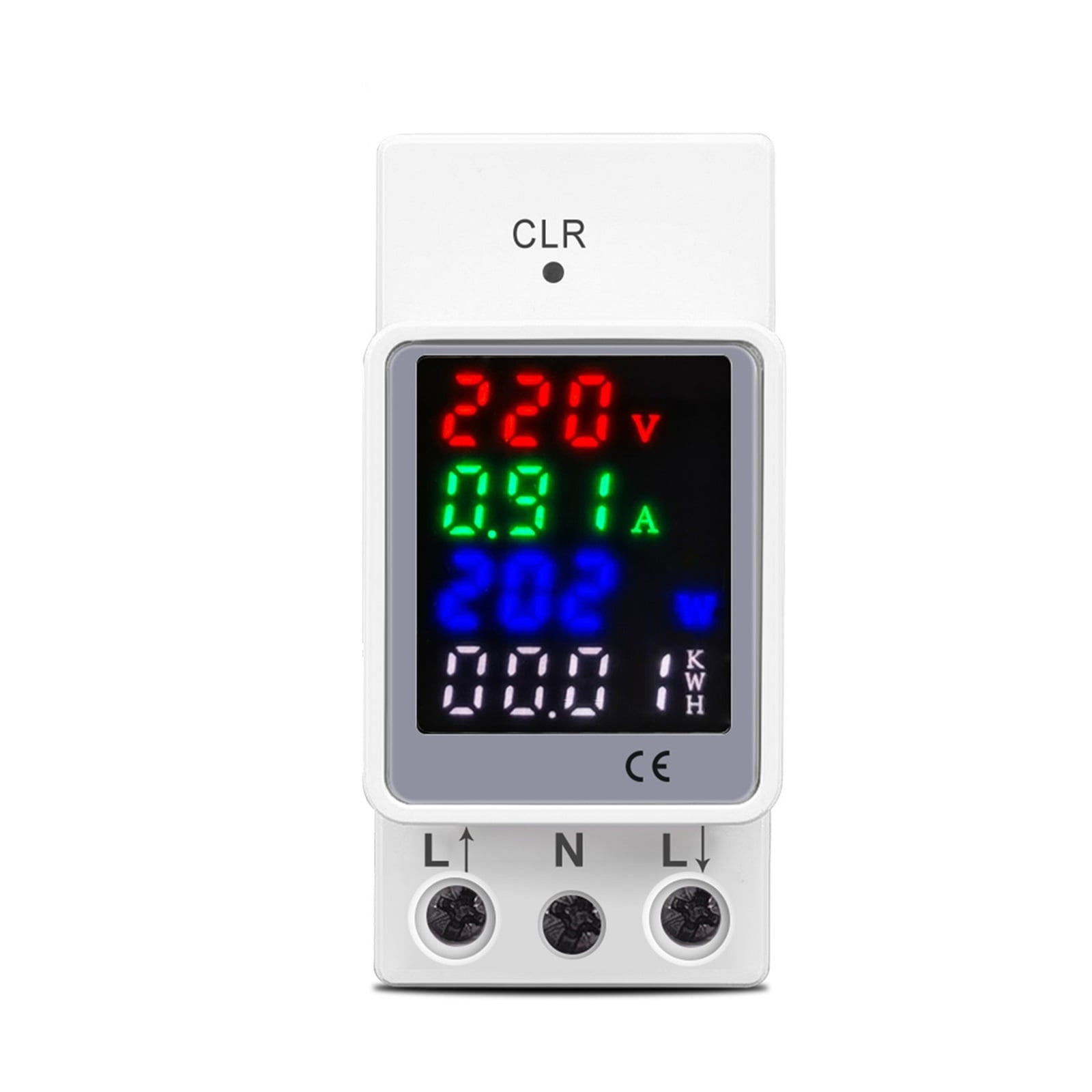 4IN1 AC100A Voltage Current KWH Electric Energy Monitor Meter Voltmeter ...