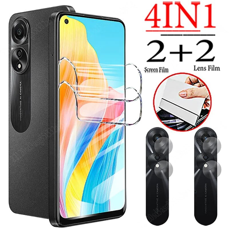 4IN1 Full Cover Hydrogel Film For OPPO A78 5G A54S A98 A16 A94 A54 A73 ...