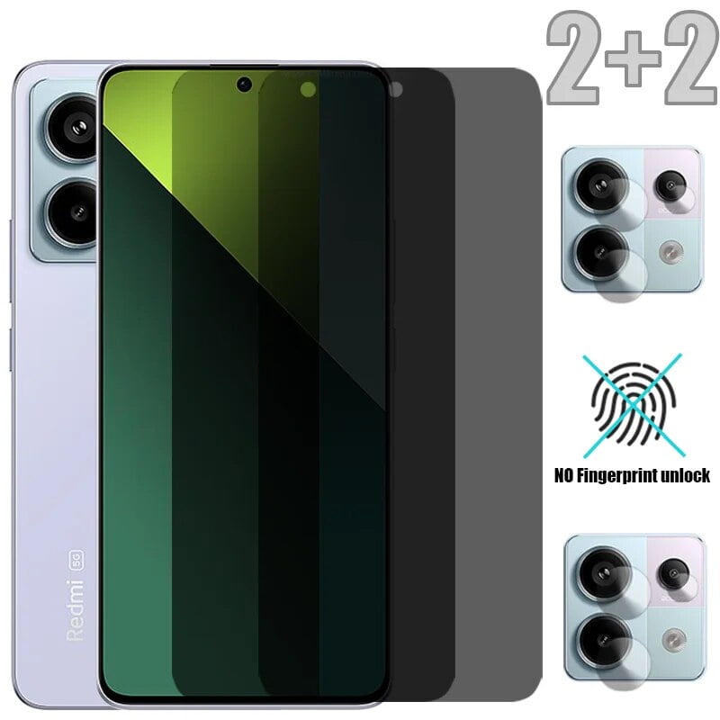 4IN1 Privacy Screen Protector For Redmi Note 13 12 11 10 9 Pro Plus ...
