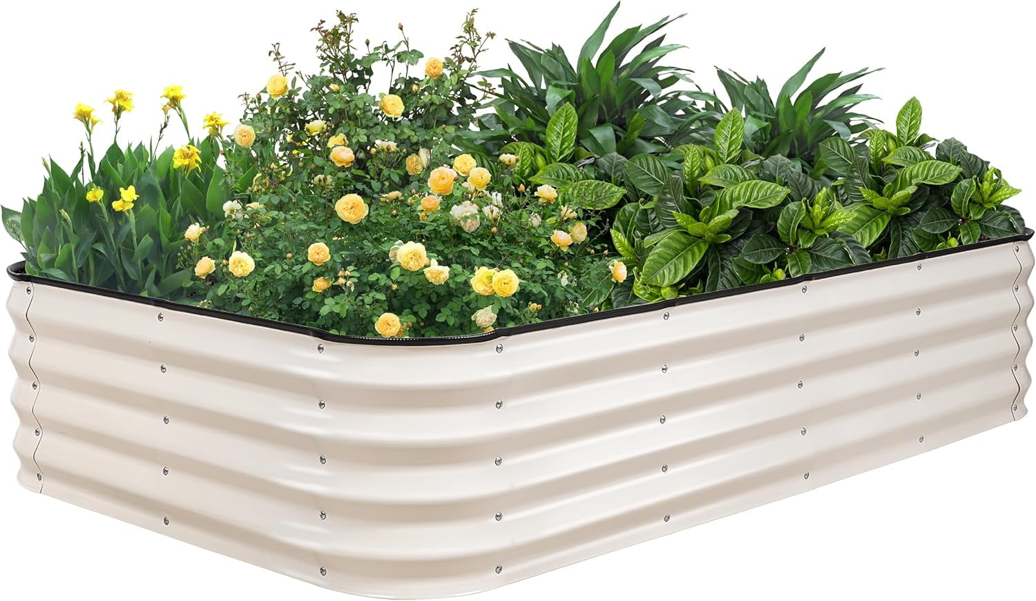 4IN1 Raised Garden Bed - 5x3x1ft Galvanized Raised Garden Boxes Outdoor ...