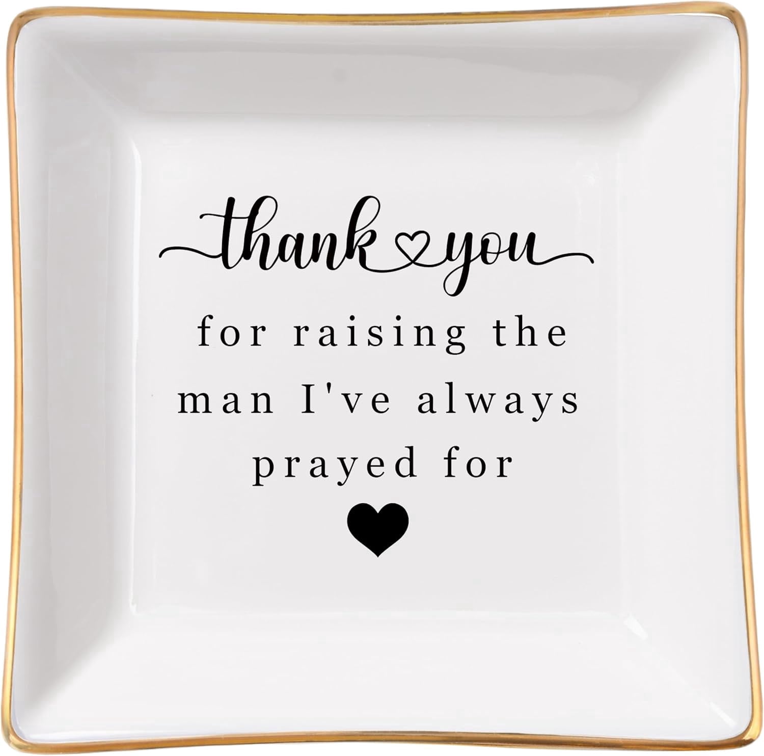 4In Ceramic Jewelry Dish With Gold Rim, Inspirational Quote "Never ...