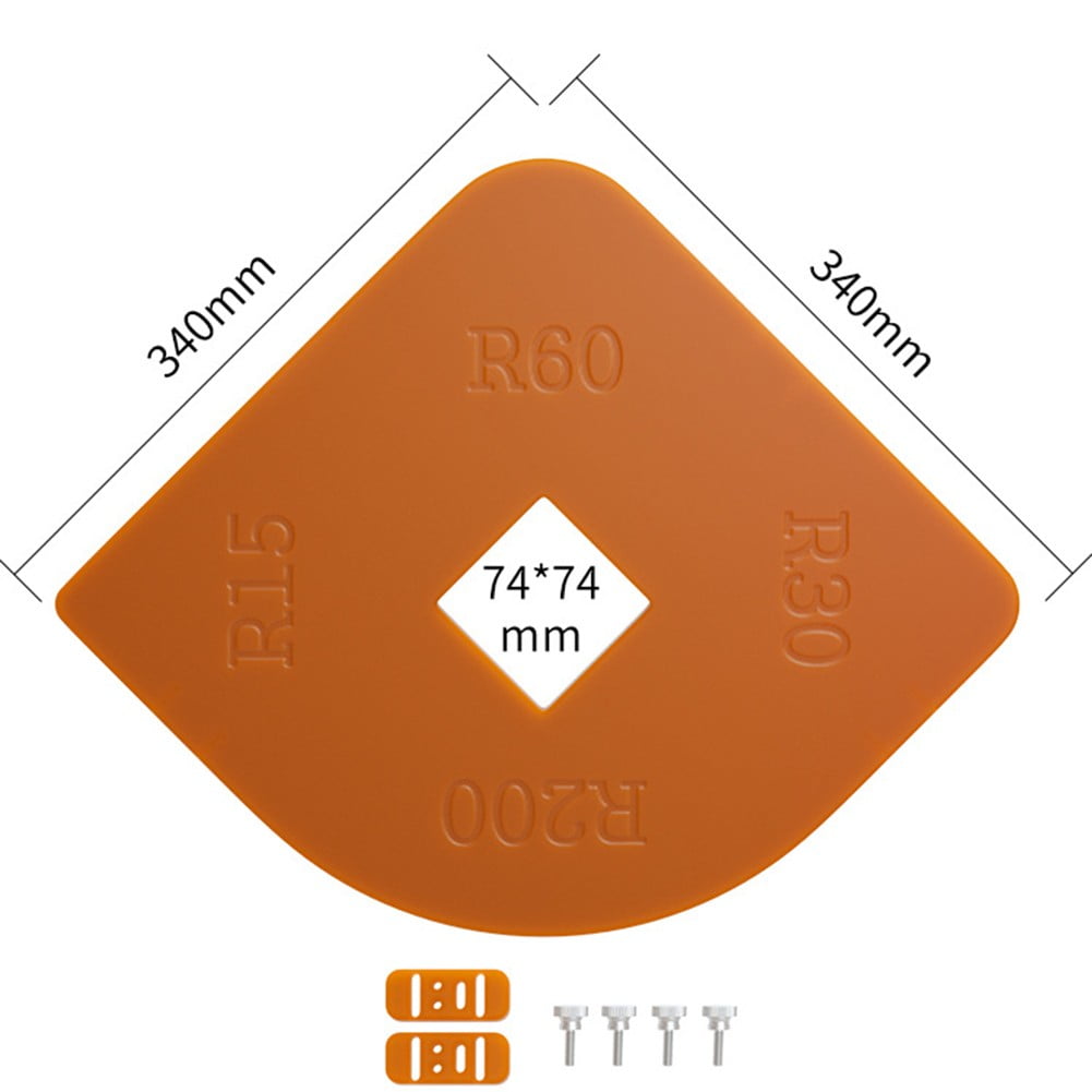 4in1 Corner Radius Template Woodworking Router Corner Radius Templates ...