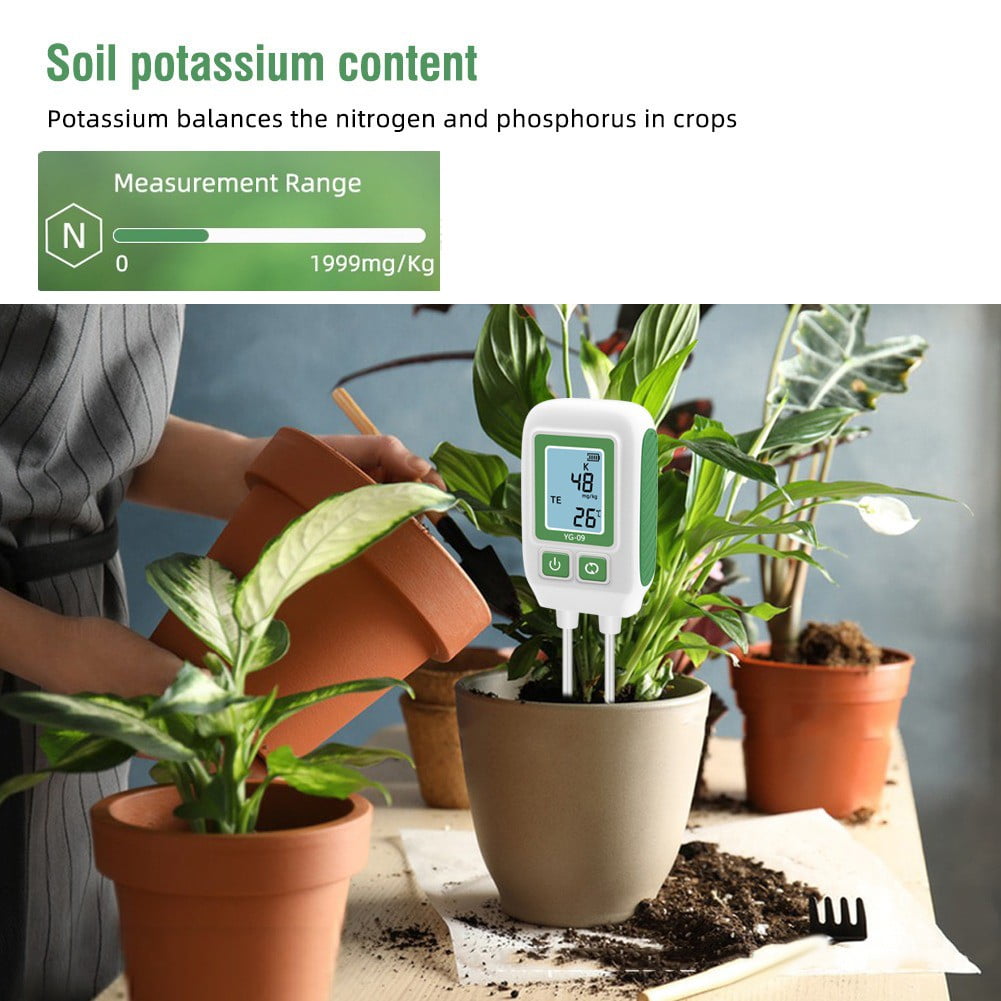 4In1 Soil Tester Nutrient Meter Temp/Nitrogen/Phosphorus/Potassium ...