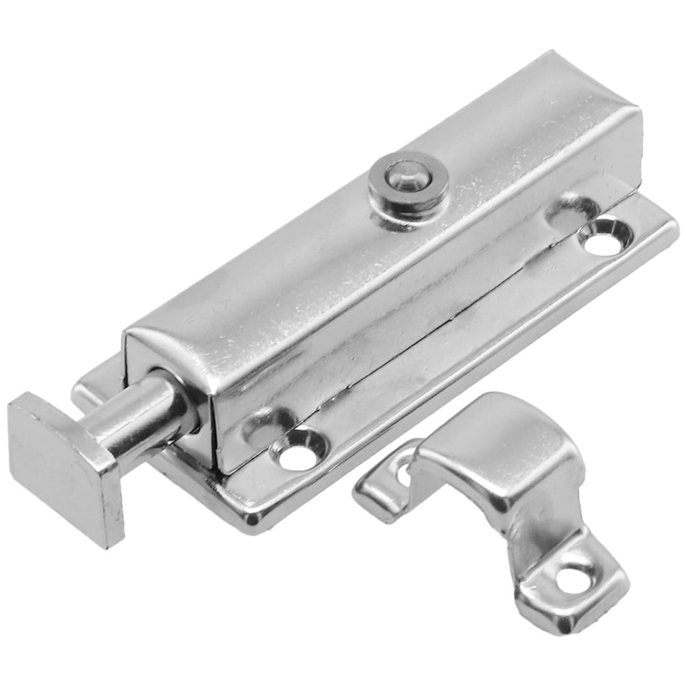 4Inch Door Lock Security Bolt Button Stainless Steel Self-locking Bolt ...