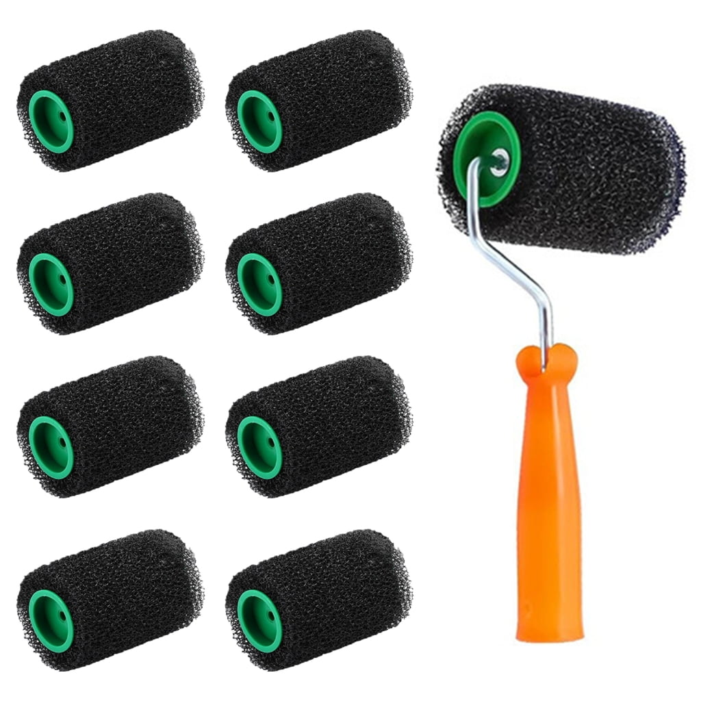 4Inch Drywall Roller Set Includes 9 Covers and Frame for Easy Painting ...