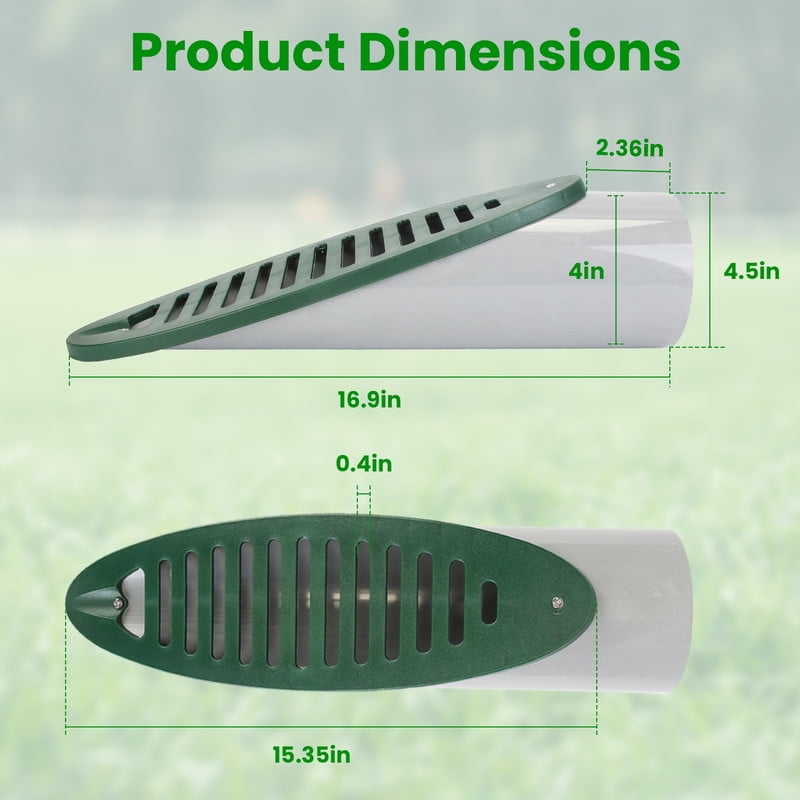 4Inch Imountek PVC Green Angled Yard Drainage Pipe With Sloped Grate ...