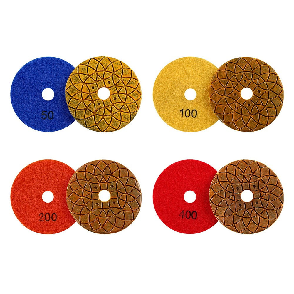 4Inch Metal Polishing Pads Copper Bond Wet For Granite Marble Concrete ...