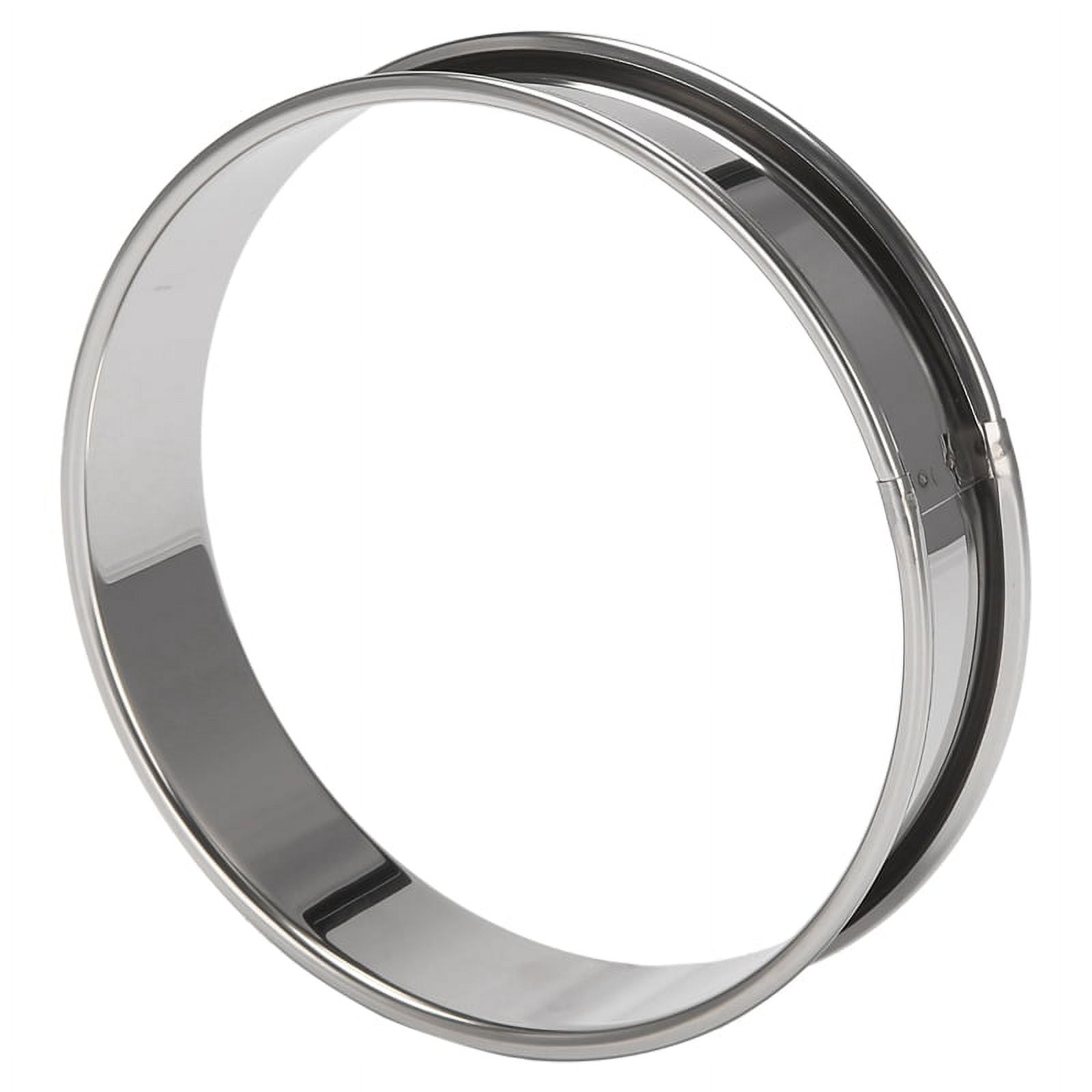 4Inch Muffin Crumpet Rings,Set of 10 Stainless Steel Double Tart Ring ...