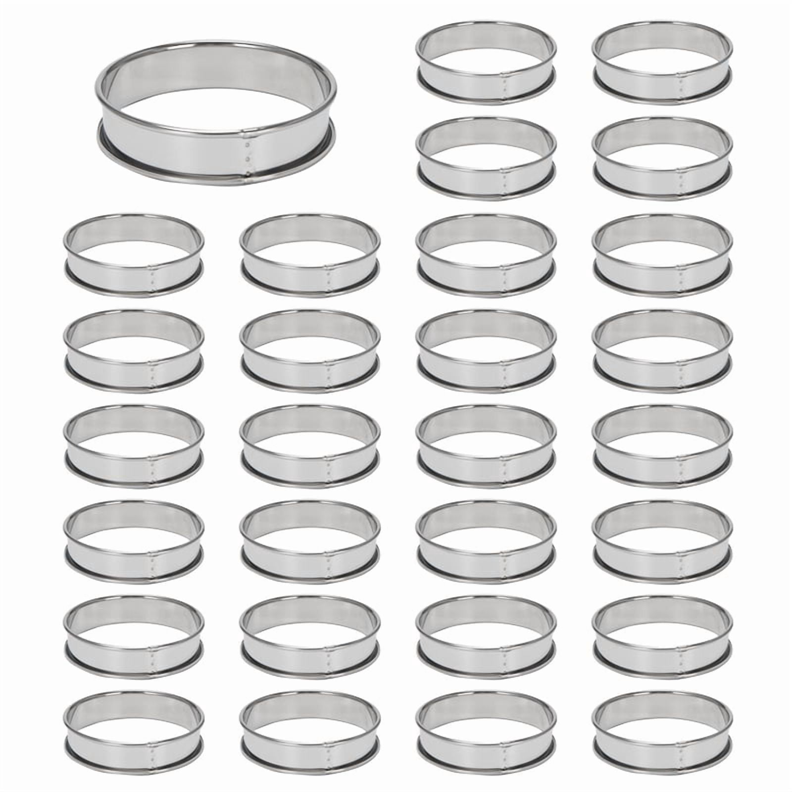 4Inch Muffin Rings Crumpet Rings, Set of 100 Stainless Steel Muffin ...