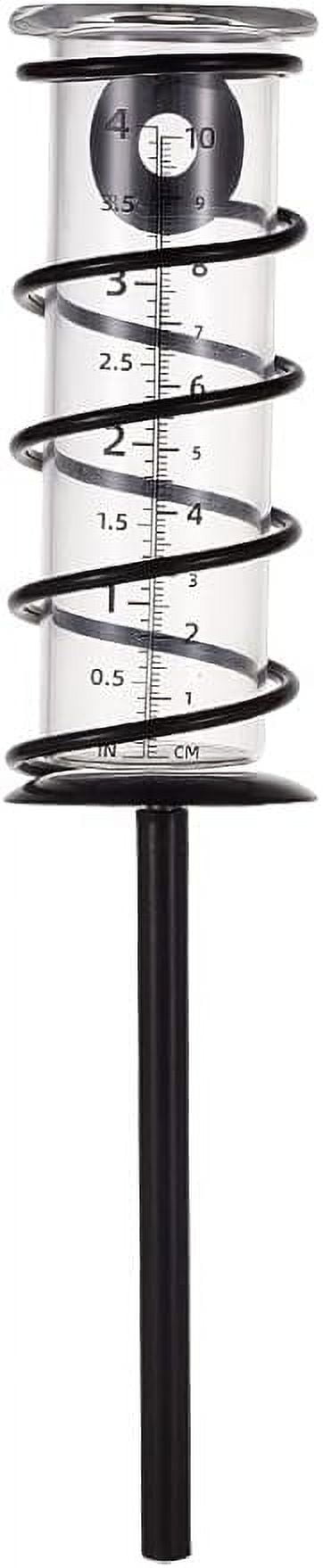4Inch Rain Gauge Glass Spiral Rain Measurement Tools Garden Rain Gauge ...