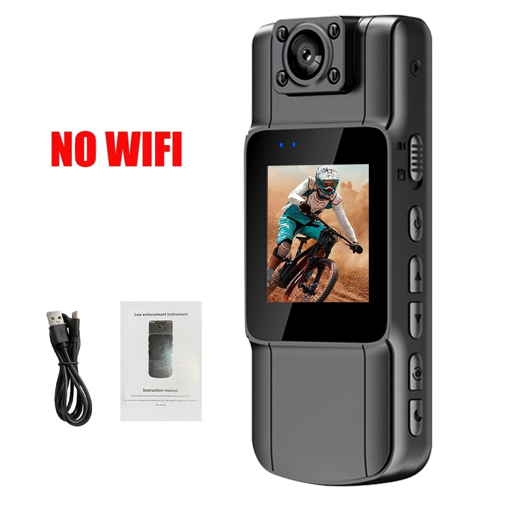 4K 1080P HD Wifi Mini Camera Handheld Back Clip Law Enforcement IR ...