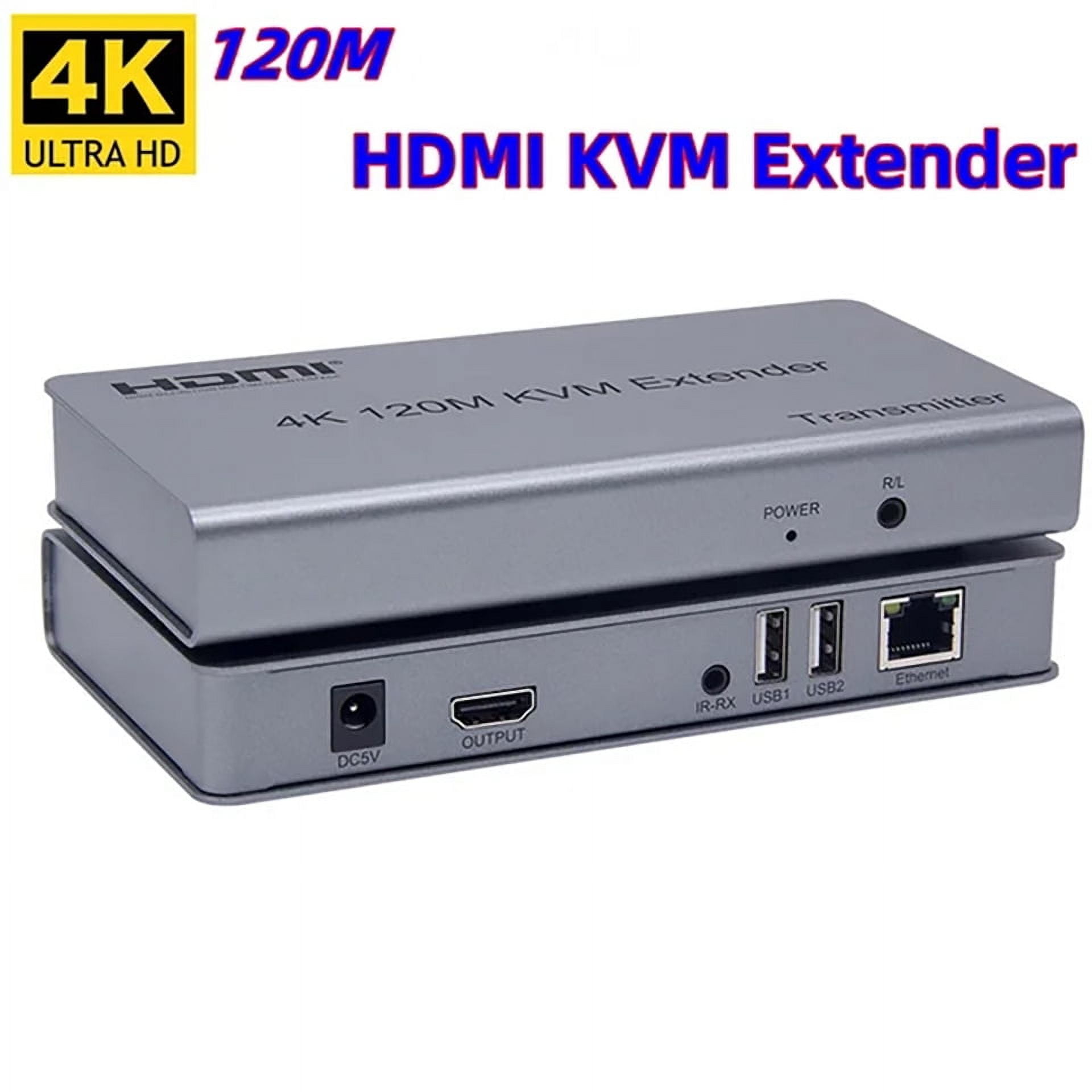4K 120M HDMI KVM Extender 200M Over RJ45 Ethernet Cat5e 6 Cable ...