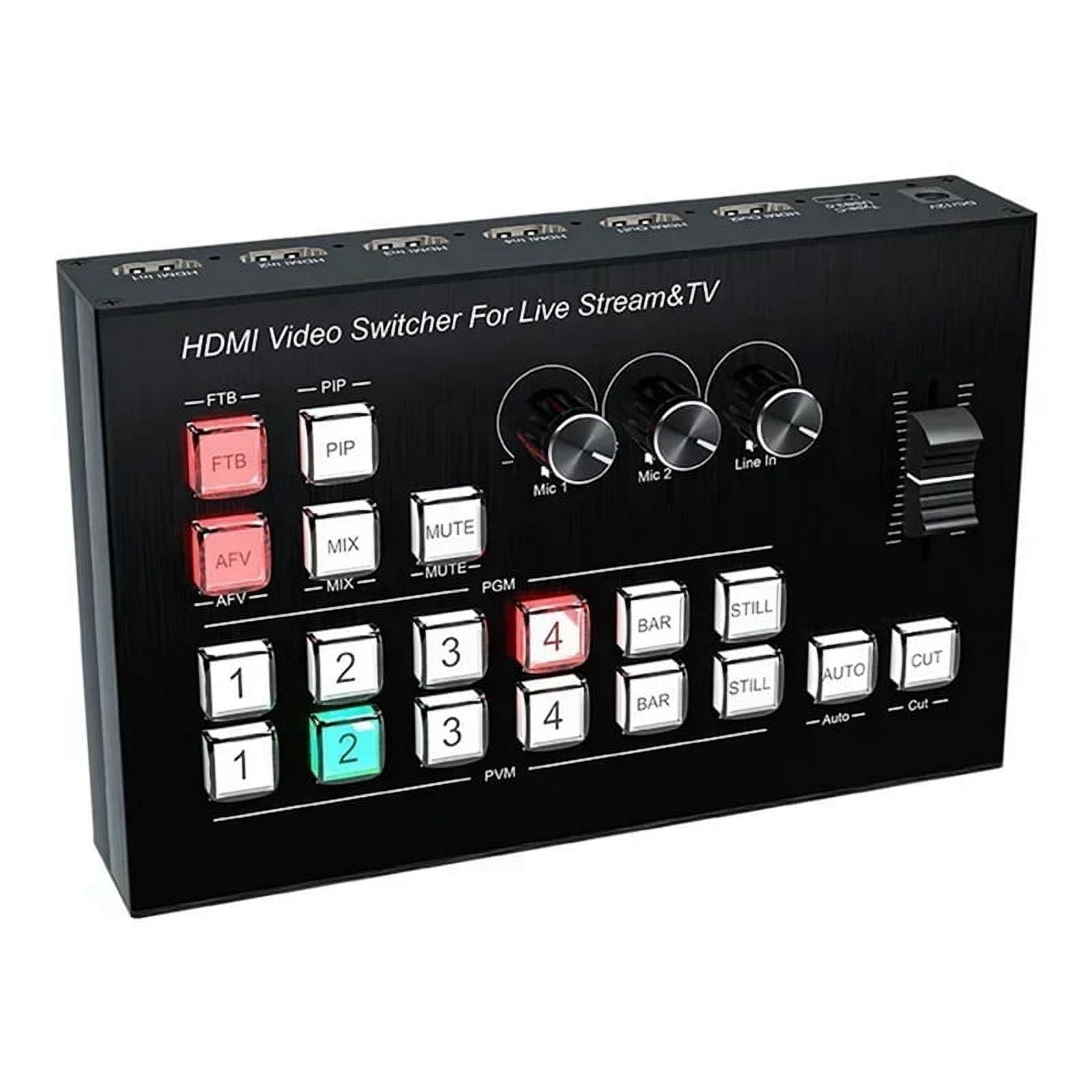 4K 4HD -Compatible Video Switcher Mixer Seamless Switch for MultiCamera ...