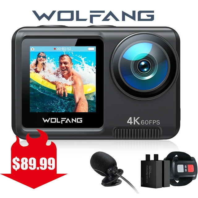 4K/60FPS/24MP Action Camera, Upgraded 3.0 EIS Anti-shake Stabilization ...