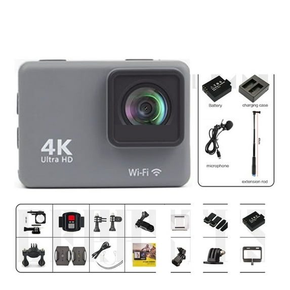 4K/60FPS Waterproof Action Camera Anti-shake Action Camera With Remote ...