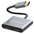 4K 60Hz DisplayPort to Dual HDMI Adapter, MST Splitter for Dual Monitor ...