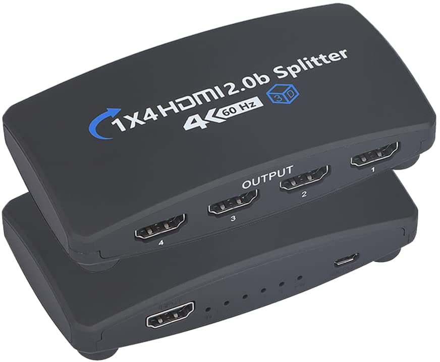 4K@60Hz HDMI Splitter 1 in 4 Out,AUBEAMTO Hdmi Video Splitter 1x4 V2.0b ...