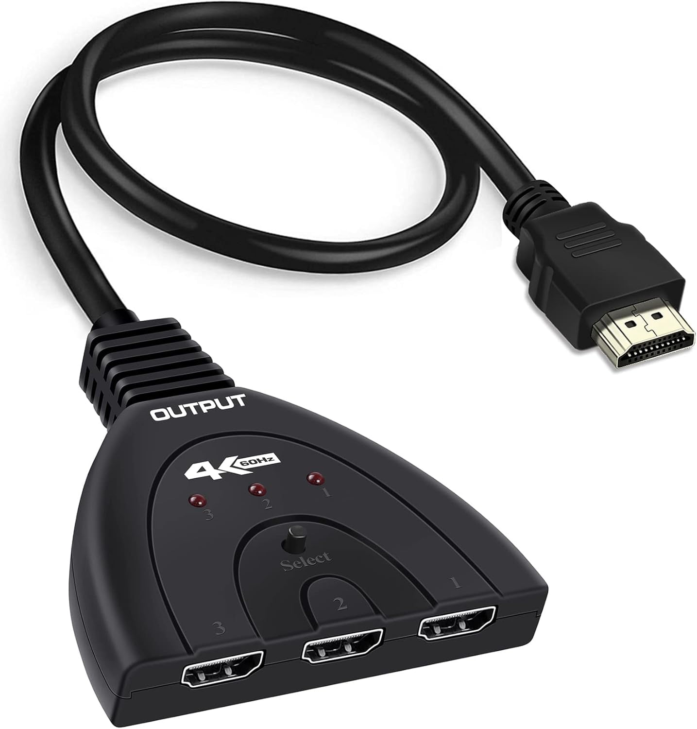 4K@60Hz Hdmi Switch 3 Port, 4K Hdmi Switcher Splitter Box 3 In 1 Out ...
