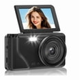 4K 64MP Digital Camera with 3" 180° Flip Screen, 18X Digital Zoom ...