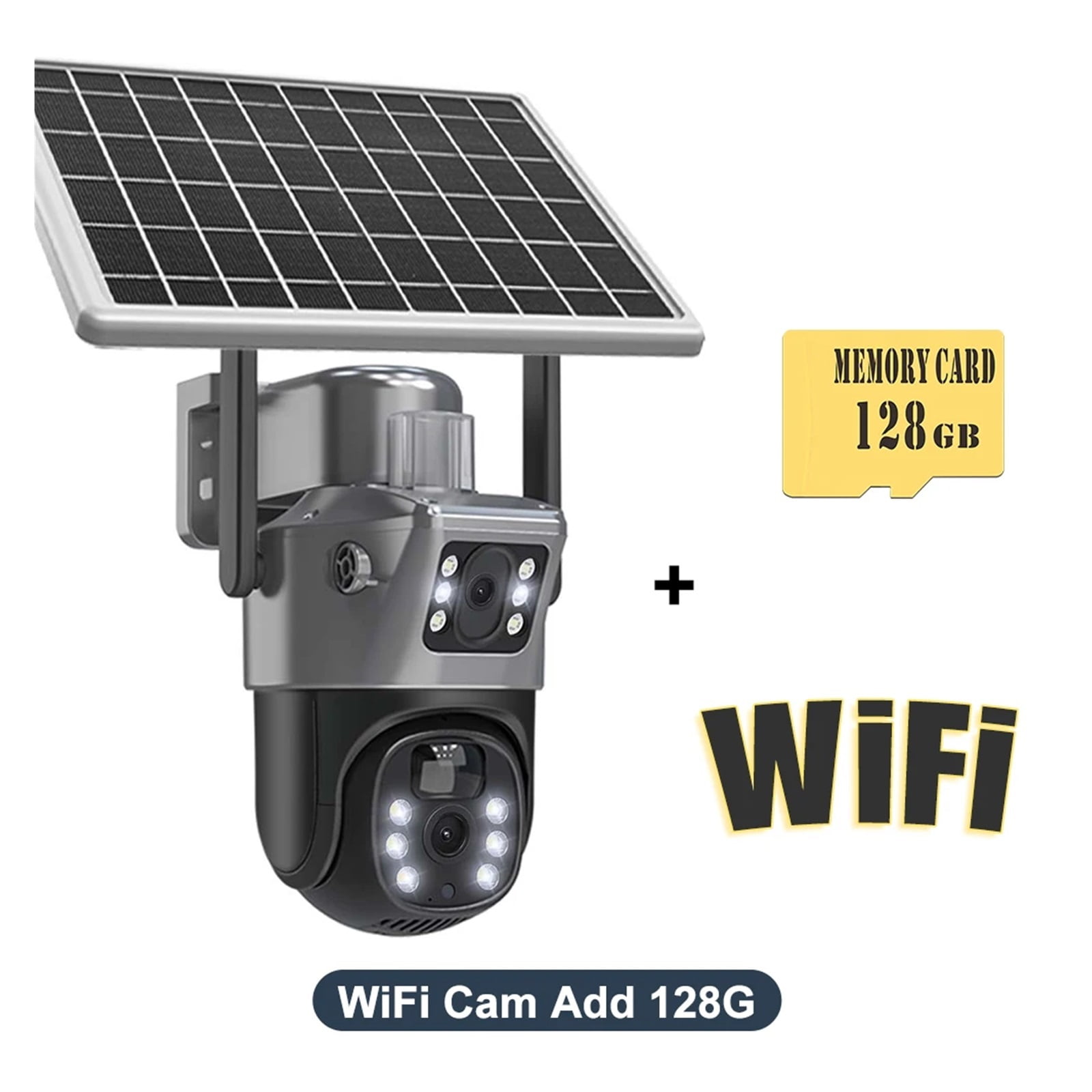 4K 8 Million Solar Cells WiFi Dual Lens Dual Screen 4G SIM Outdoor ...
