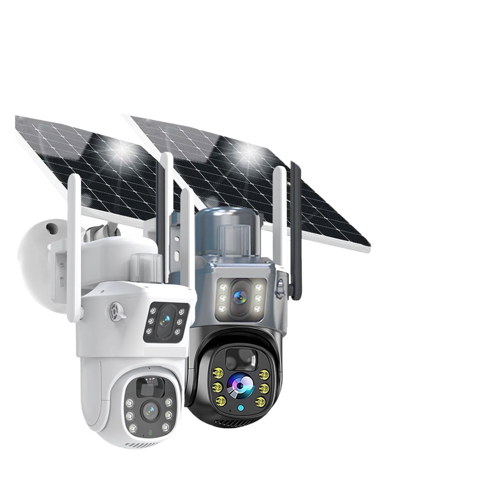 4K 8 Million Solar PTZ Camera WIFI Dual Lens Security CCTV Zoom ...