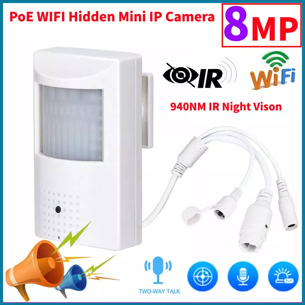 4K 8MP 2MP PoE WIFI Hidden PIR Style IR Audio IP Camera with H NVR ...