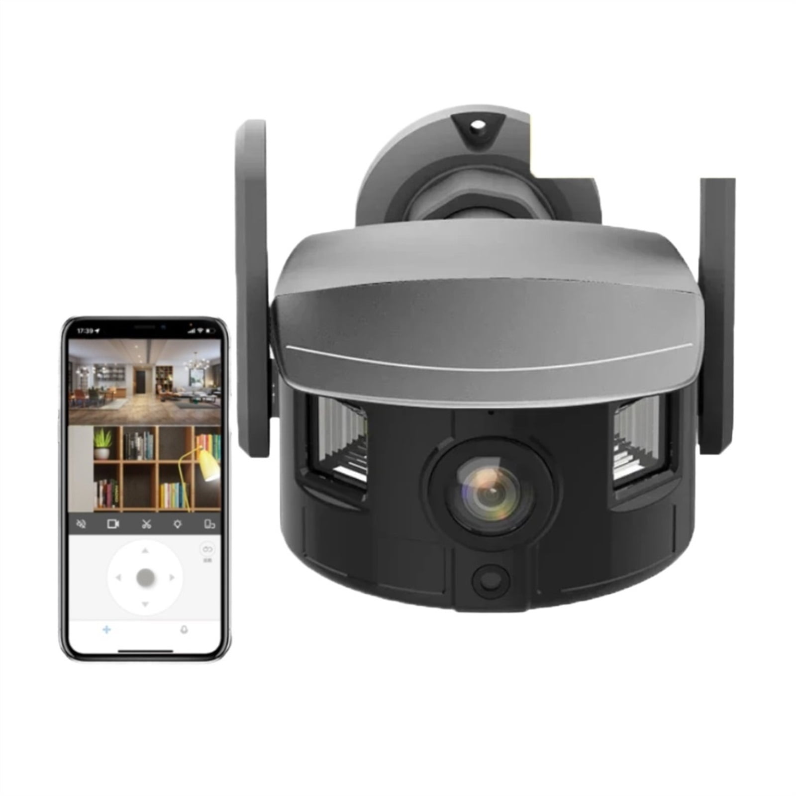 4K 8MP Camera 180° Wide Angle Double Screen Output, Outdoor IP67 ...